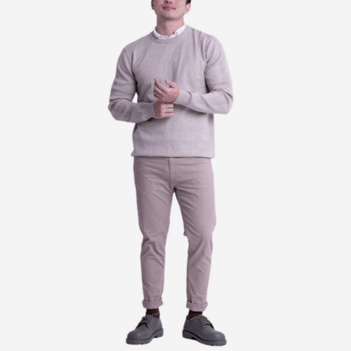 Branded Men's Twill Garter Easy Pants Slim Beige – SURPLUS | Find Your ...